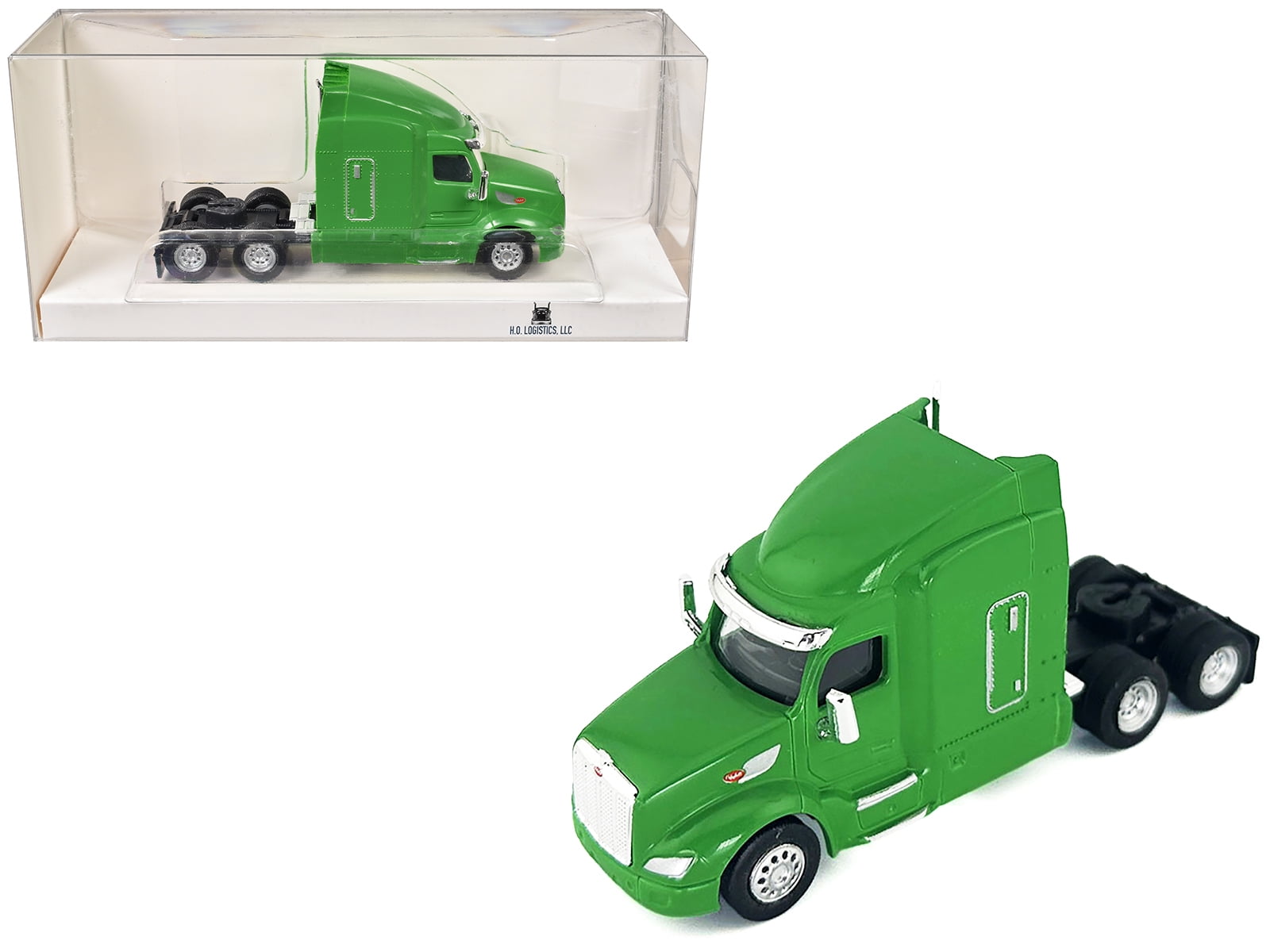 Peterbilt 579 Sleeper Cab Lime Green 1/87 (HO) Scale Plastic Model Car ...