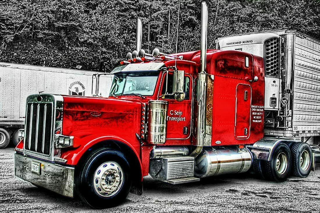 Peterbilt- CANVAS OR FINE PRINT WALL ART - Walmart.com