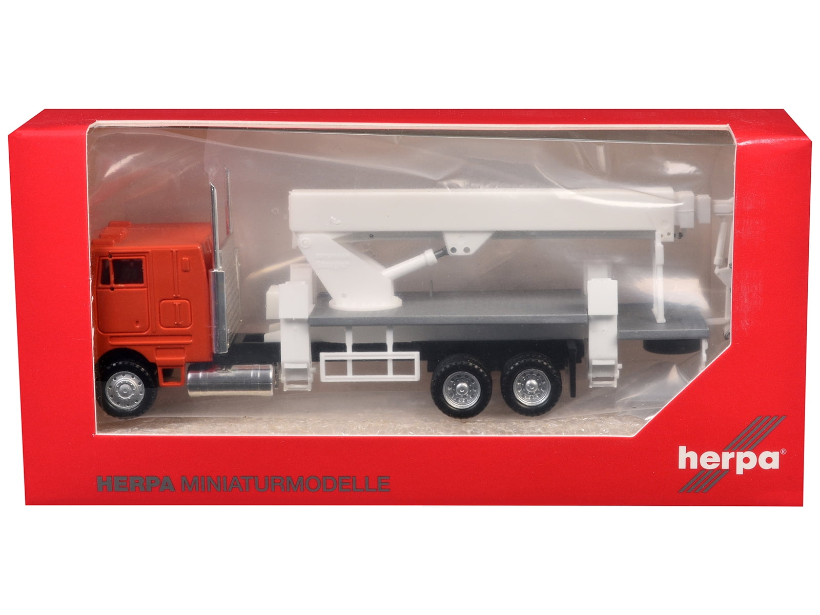 Peterbilt COE Boom Lift Picker Truck Orange 1/87 (HO) Plastic Model Car ...