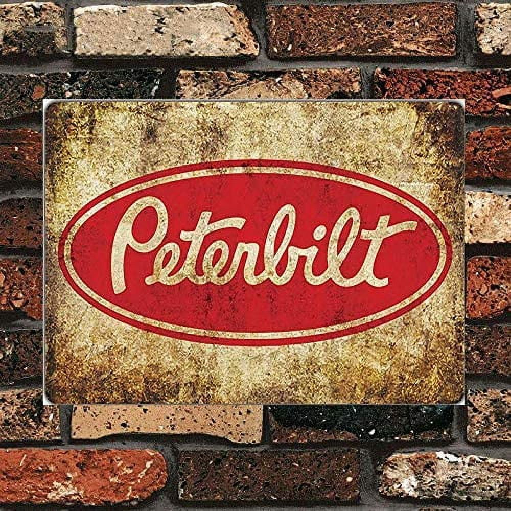 Peterbilt Metal Tin Sign, Retro Wall Decor Art Plaque Poster 16x12 ...