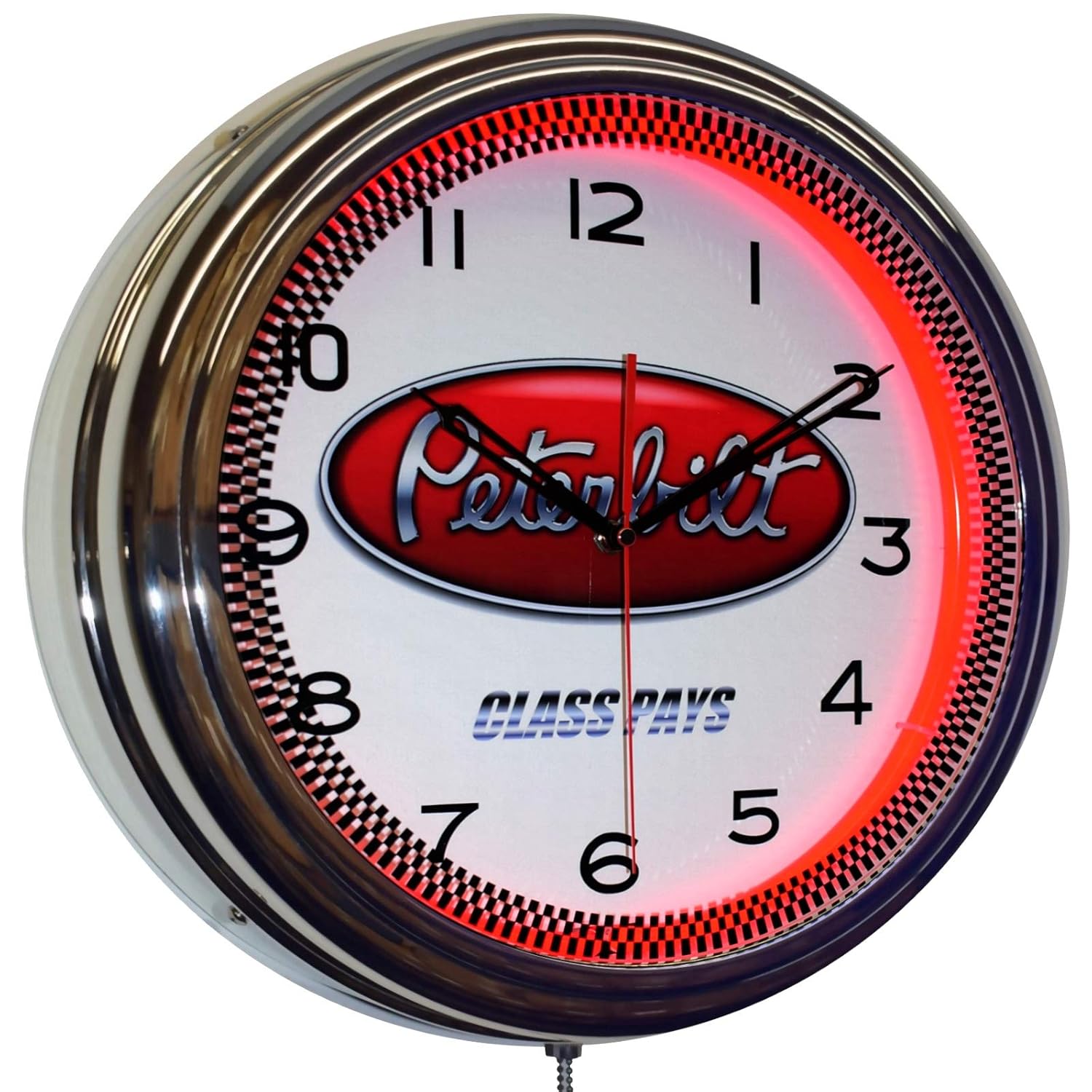 Peterbilt Motors Neon Advertising Clock Man Cave Garage Decor - Walmart.com