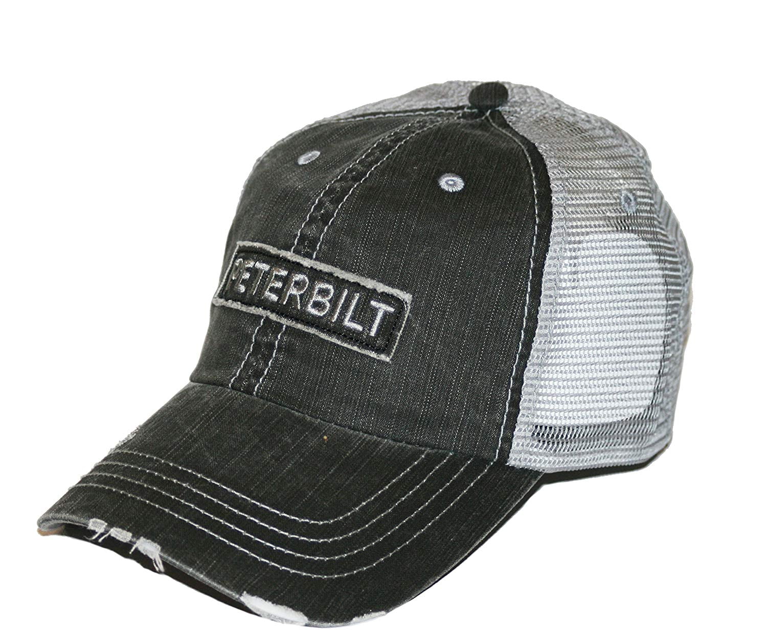 Peterbilt Motors Raw Edge Patch Mesh Trucker Cap - Walmart.com