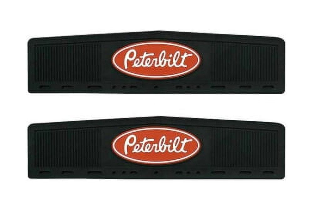 Peterbilt Truck OEM Black Rubber 6" x 24" 1/4 Fender Flaps(2) w/Logo ...