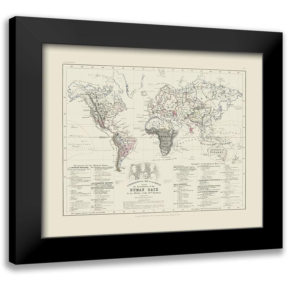 Petermann 24x20 Black Modern Framed Museum Art Print Titled - Human ...