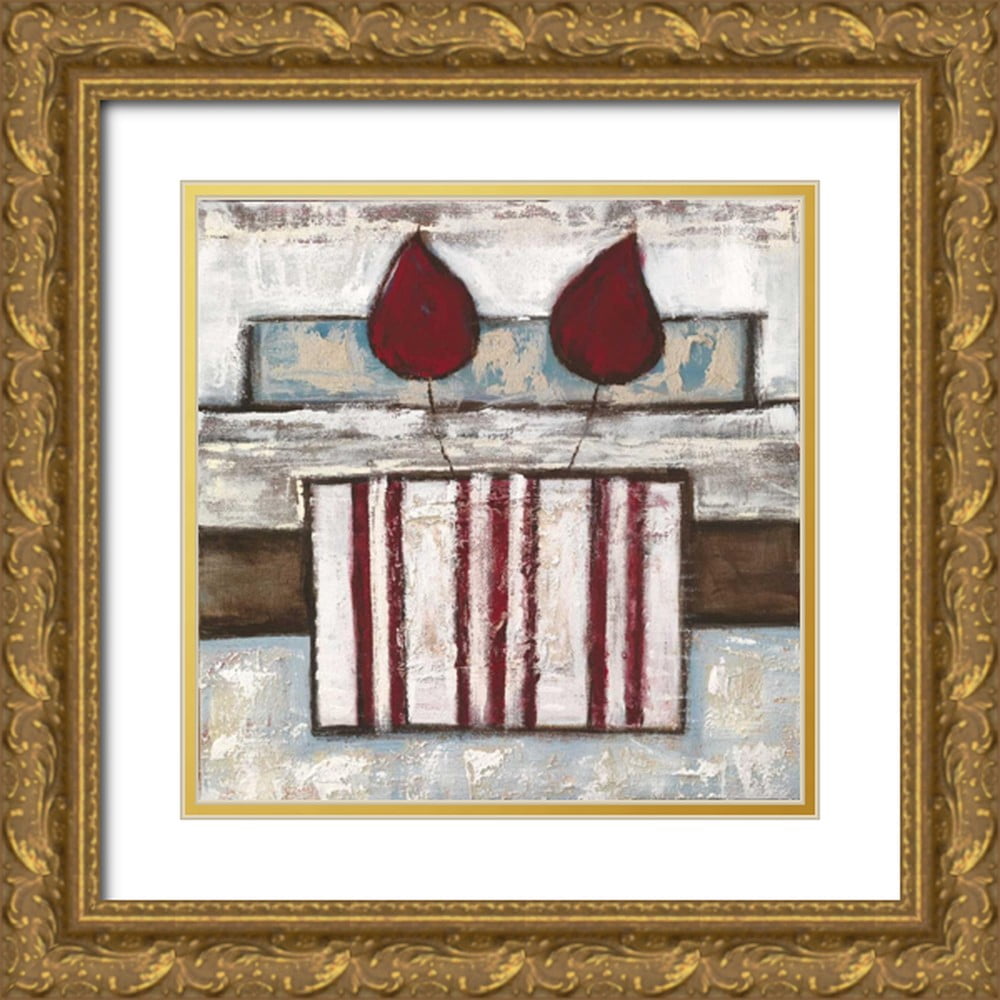 Peters, Kristel 12x12 Gold Ornate Wood Framed with Double Matting ...