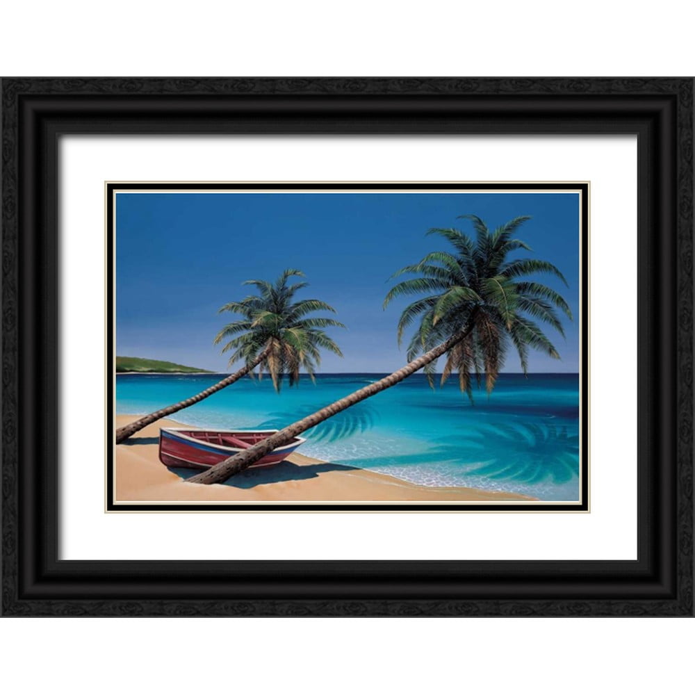 Peters, Ron 14x11 Black Ornate Wood Framed with Double Matting Museum ...