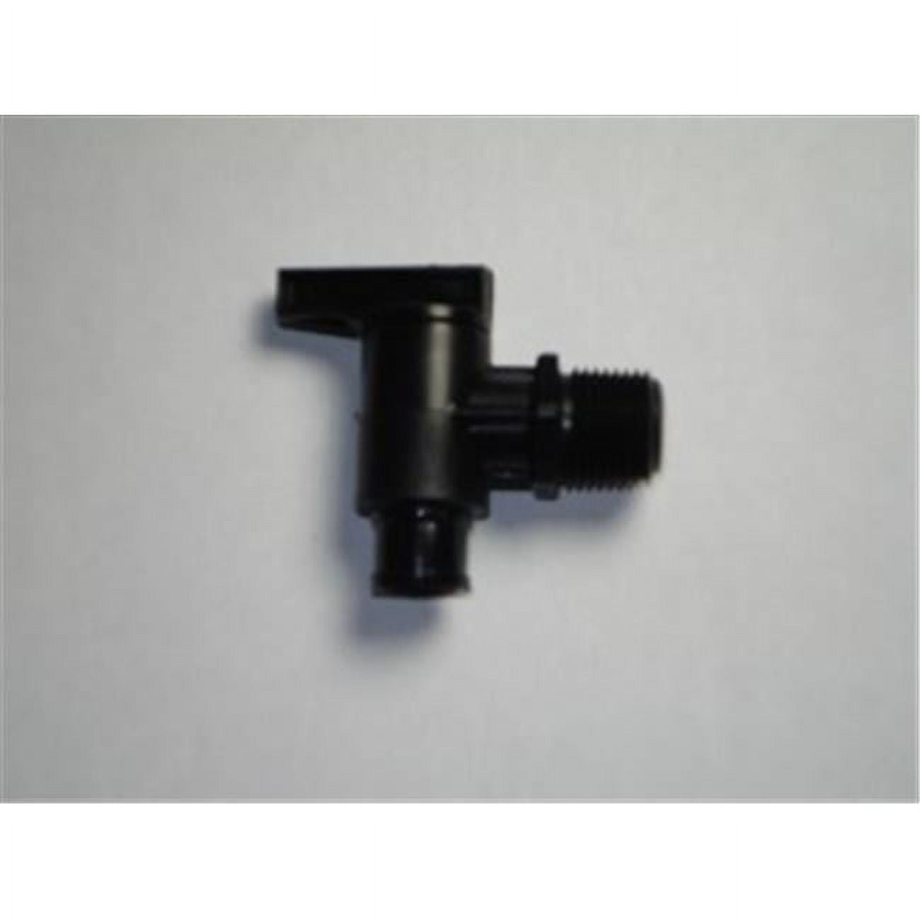 Peterson 18964BLACK 0.37 in. Fresh Water Tank Drain Valve Dual Hose ...