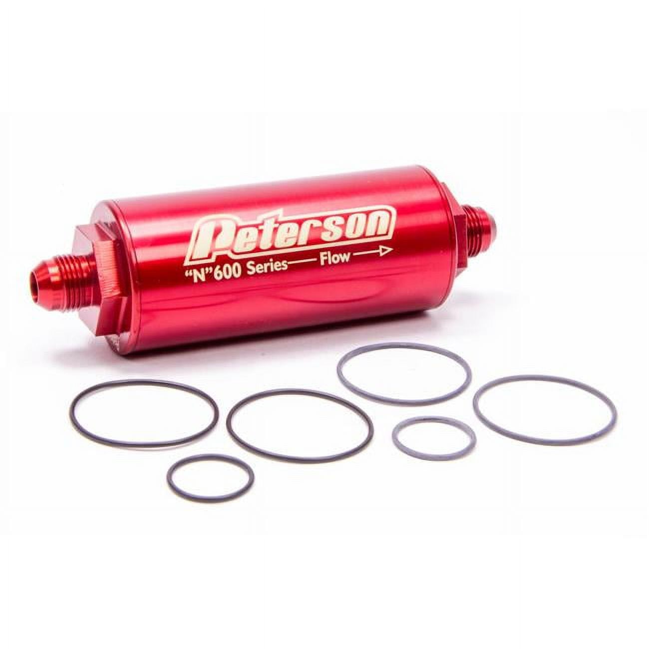 Peterson Fluid 600 Series Inline Fuel Filter -100 Micron -12 AN ...