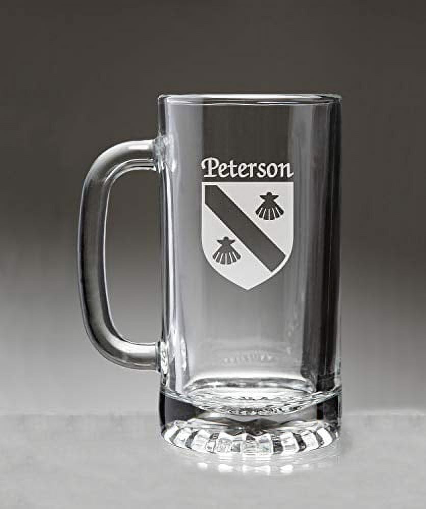 Peterson Irish Coat of Arms Glass Beer Mug (Sand Etched) - Walmart.com