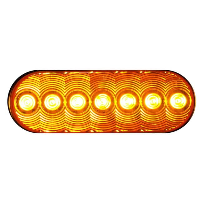 Peterson Manufacturing 6.5 in. Amber Oval Grommet Mount LED Turn Signal ...