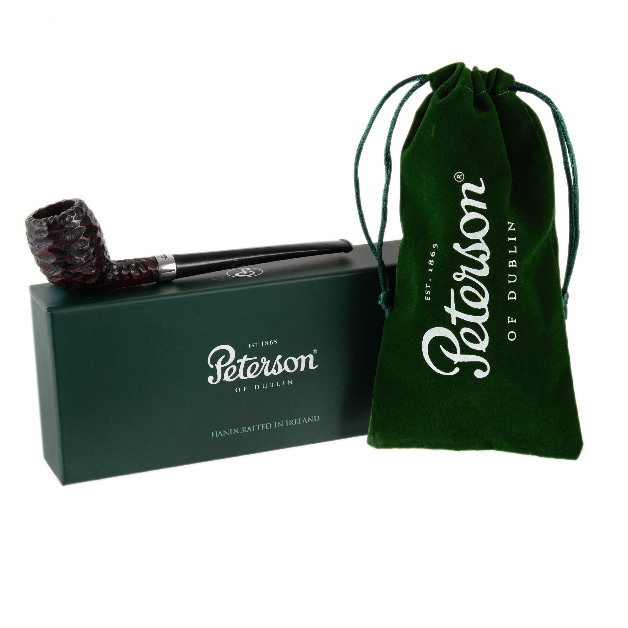 Peterson Pipes Junior Rusticated Belge Small Handmade Irish Briar Pipe ...