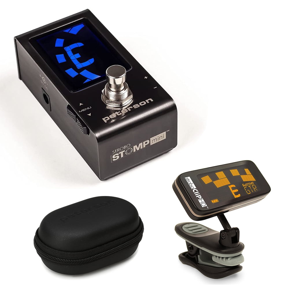 Peterson StroboStomp Mini Pedal Tuner Bundle with Peterson StroboClip ...