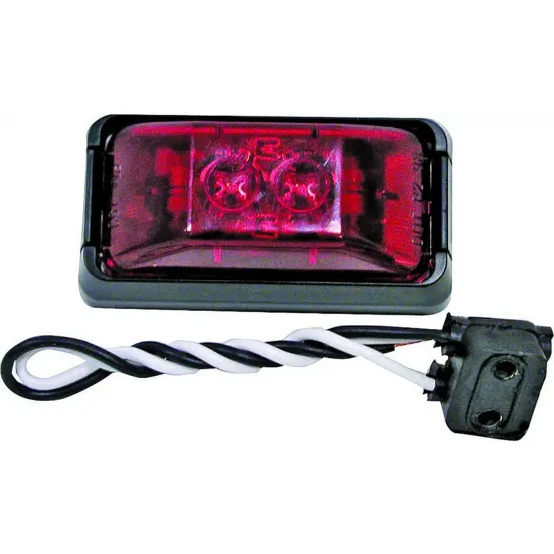 Peterson V153KR Marker Light Kit, 12 V, Led Lamp, Red Lens, Bracket ...