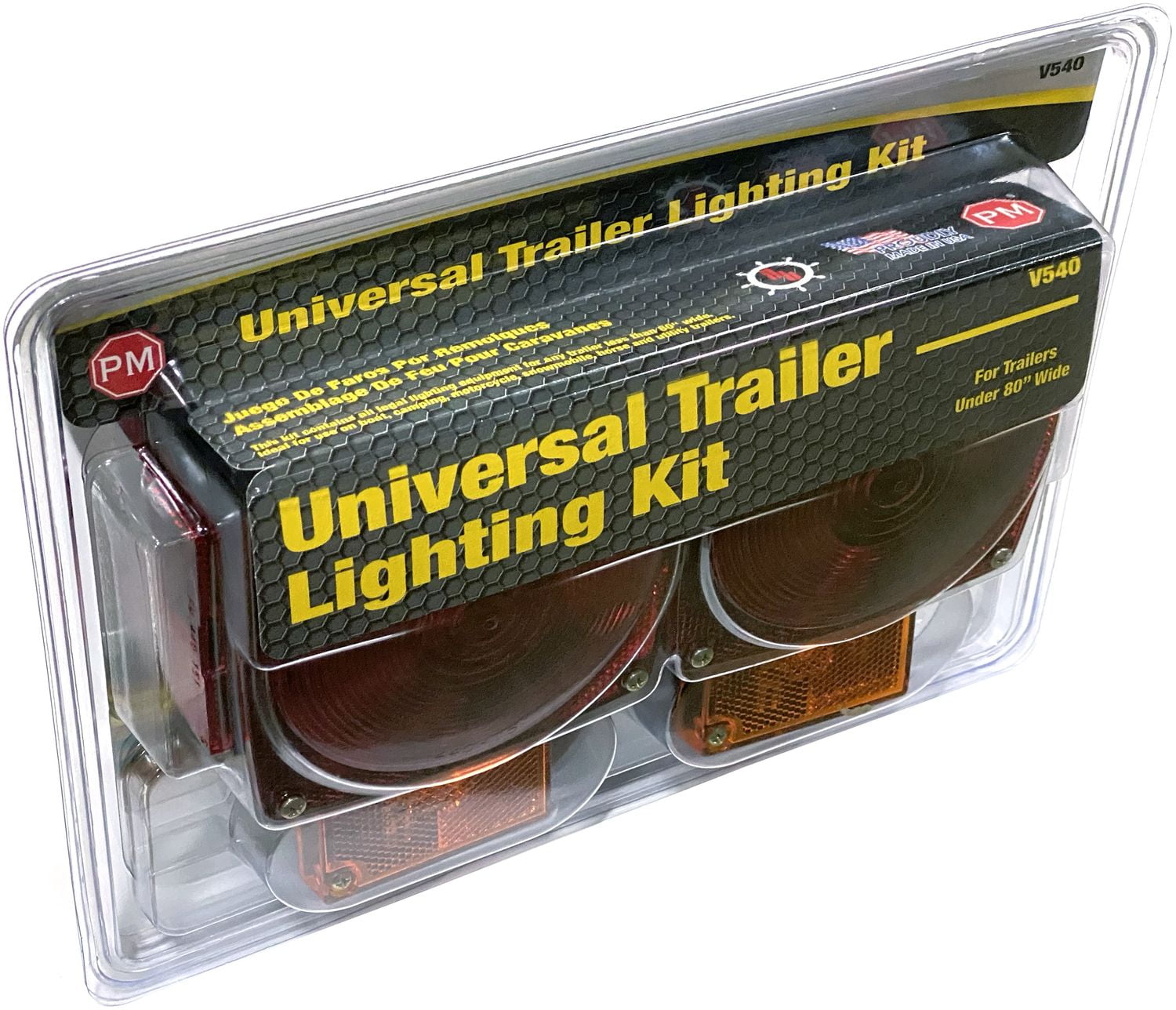 Peterson V540 Trailer Light Kit, Under 80"", Complete, 4.75""X4.50 ...