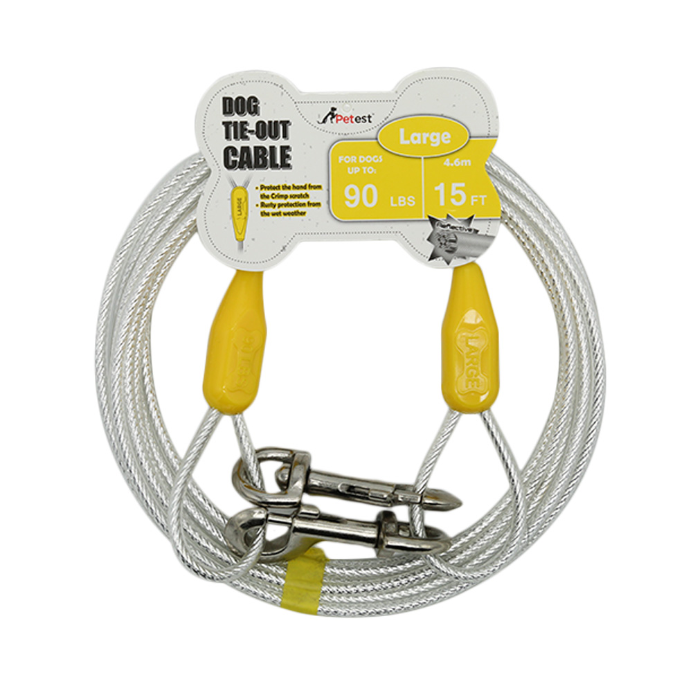 BV Pet Extra-Large Tie Out Cable for dogs up to 125 Pound, 30-Feet ...