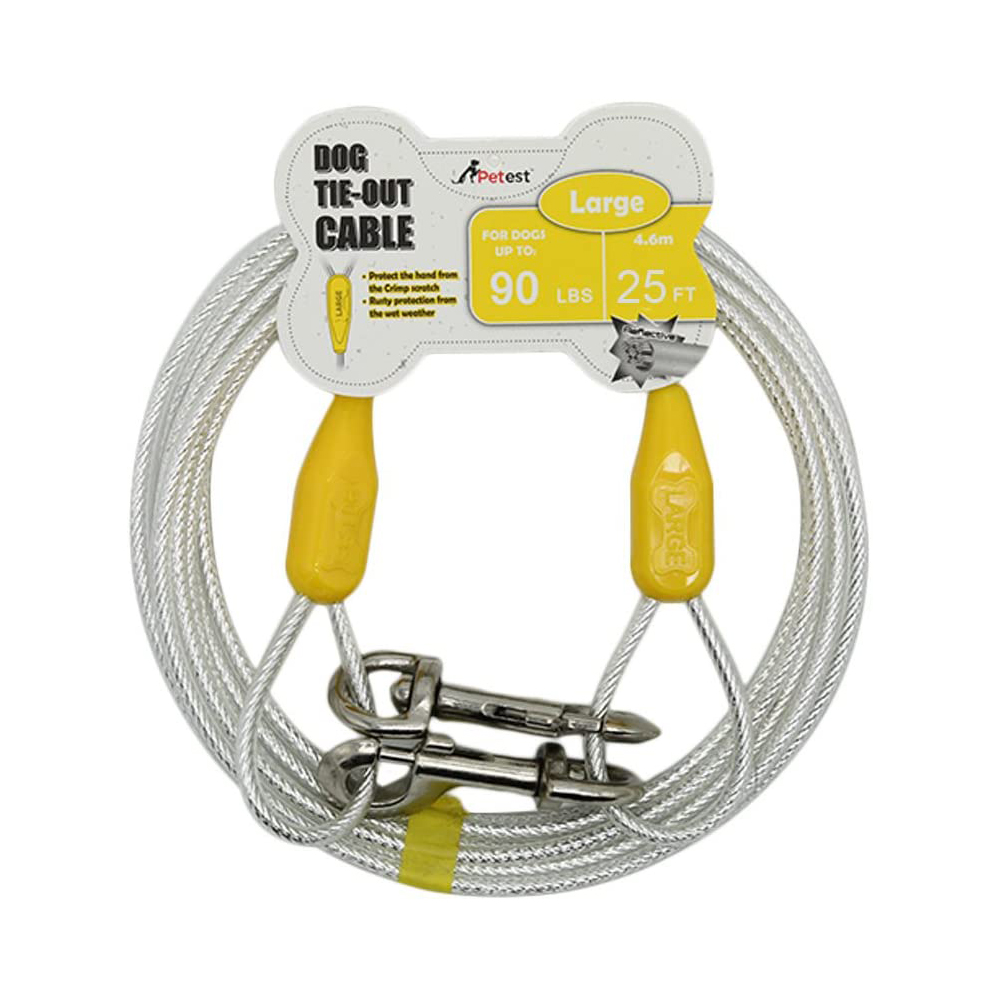 BV Pet Extra-Large Tie Out Cable for dogs up to 125 Pound, 30-Feet ...