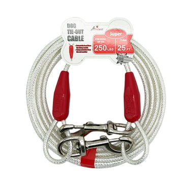 Petest Reflective Tie Out Cable for Large Dogs Up to 250 Pounds, 40 ...