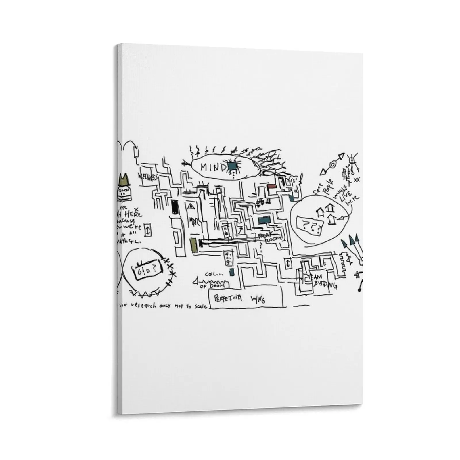 Petey's Lumon Map (Severance) Canvas Painting Wall paintings Bedroom ...