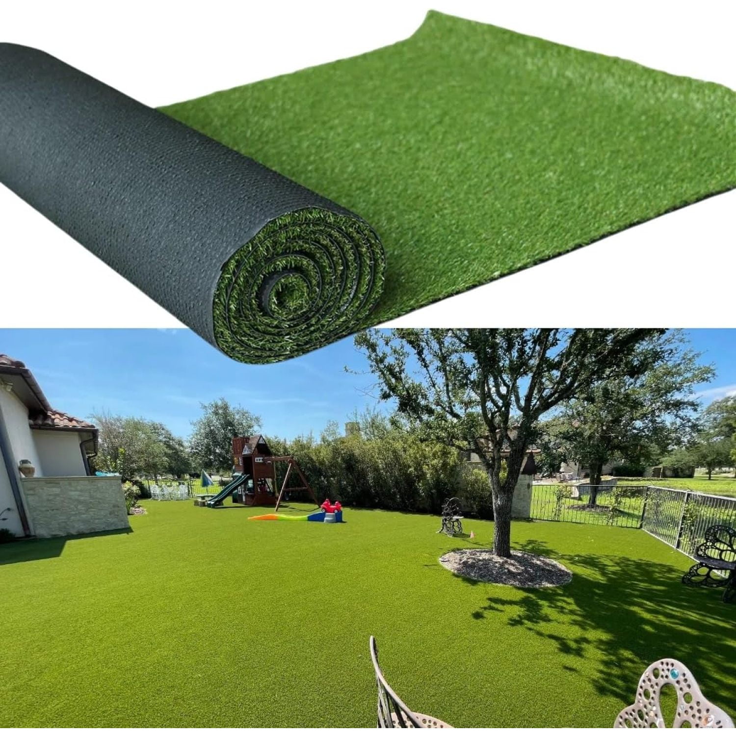 Petgrow Realistic Synthetic Artificial Grass Turf 0.8inch,Thick Faux ...