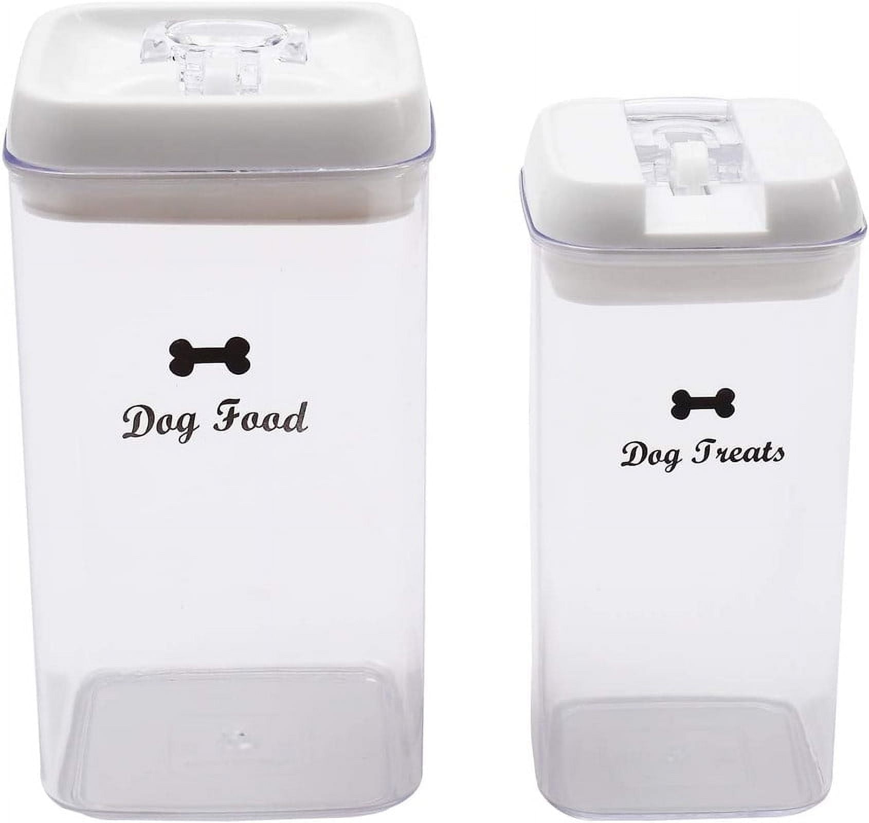 Pethiy Airtight Dog Food Storage Container Set, Dog Treat Container Up ...