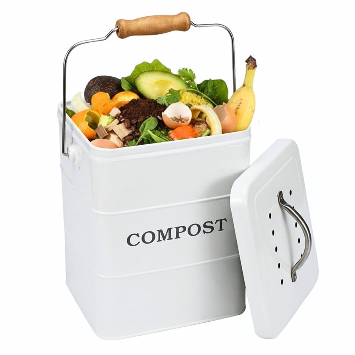 Pethiy Compost Bin for Kitchen Countertop, Compost Bucket for Kitchen ...