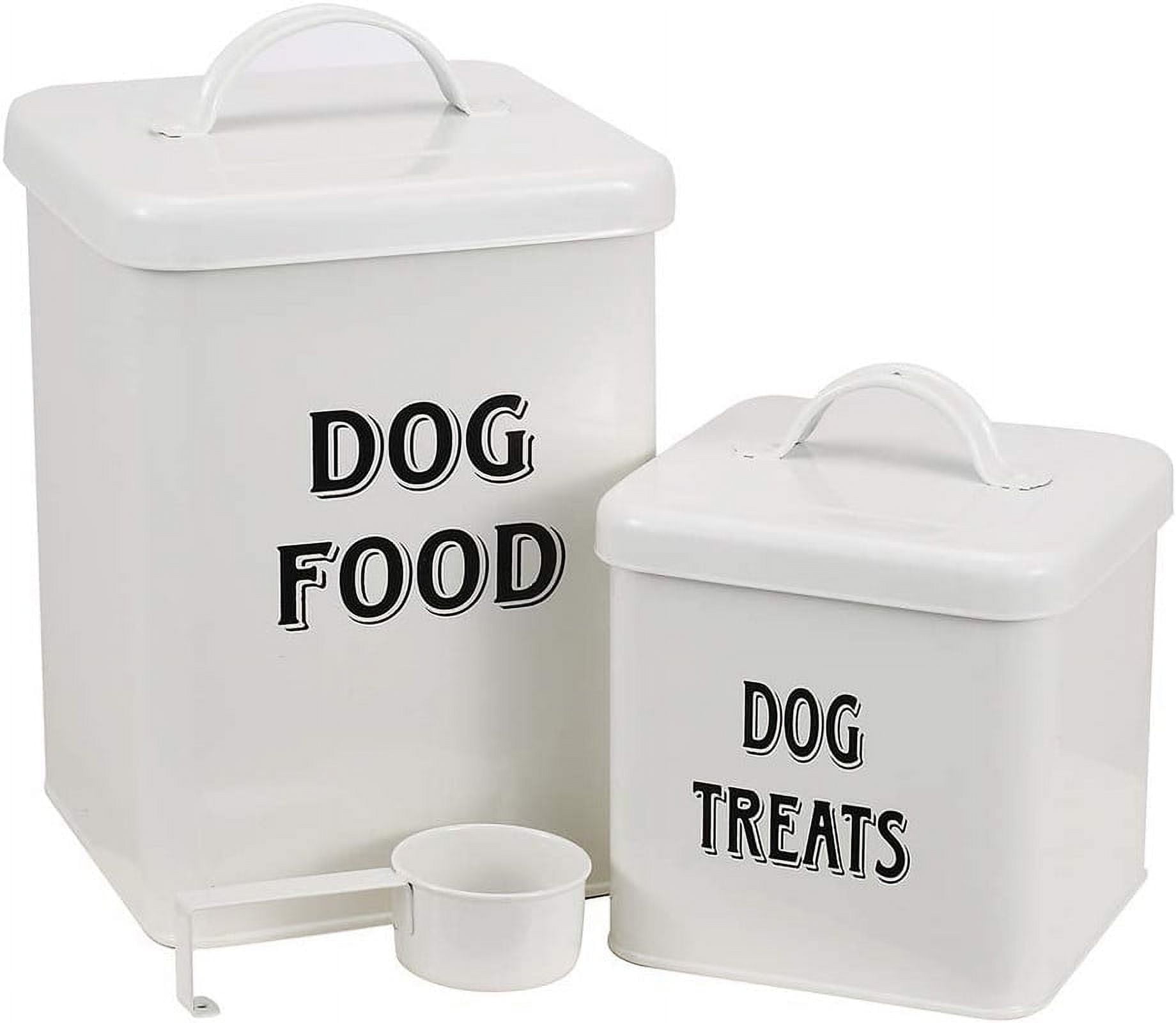 Pethiy Dog Food Airtight Canister, Farmhouse Metal Storage Container ...