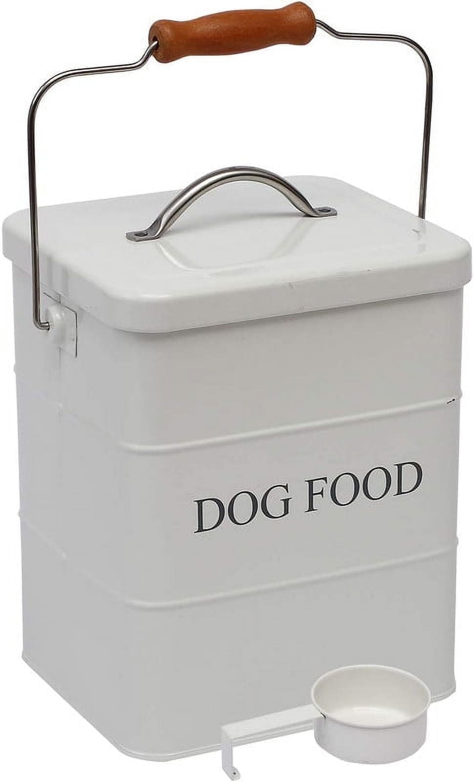 Pethiy Dog Food Storage Container Tin, 5lbs, with Lid & Spoon - Walmart.com