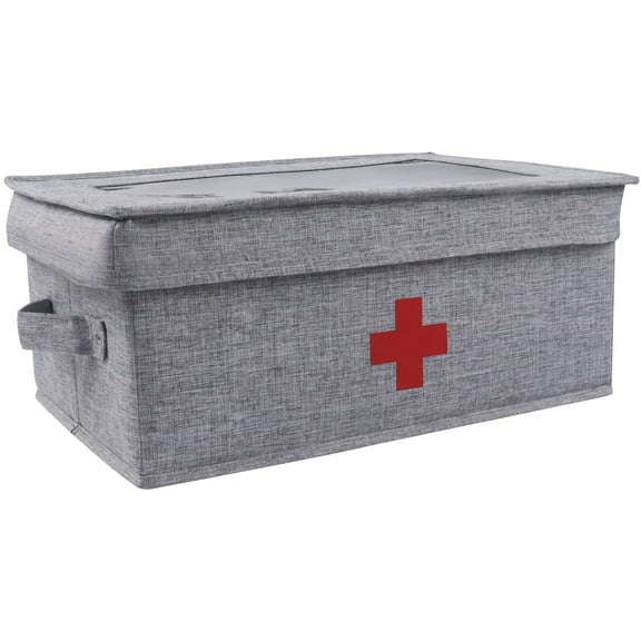 EcoNest Large Portable 25×22×12cm – Gray Fabric Emergency With Handle ...