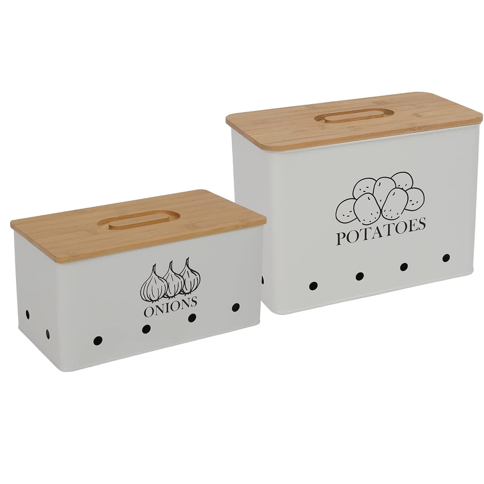 Pethiy Potato Onion Kitchen Storage Canisters,Storage Bin For Kitchen 2 ...
