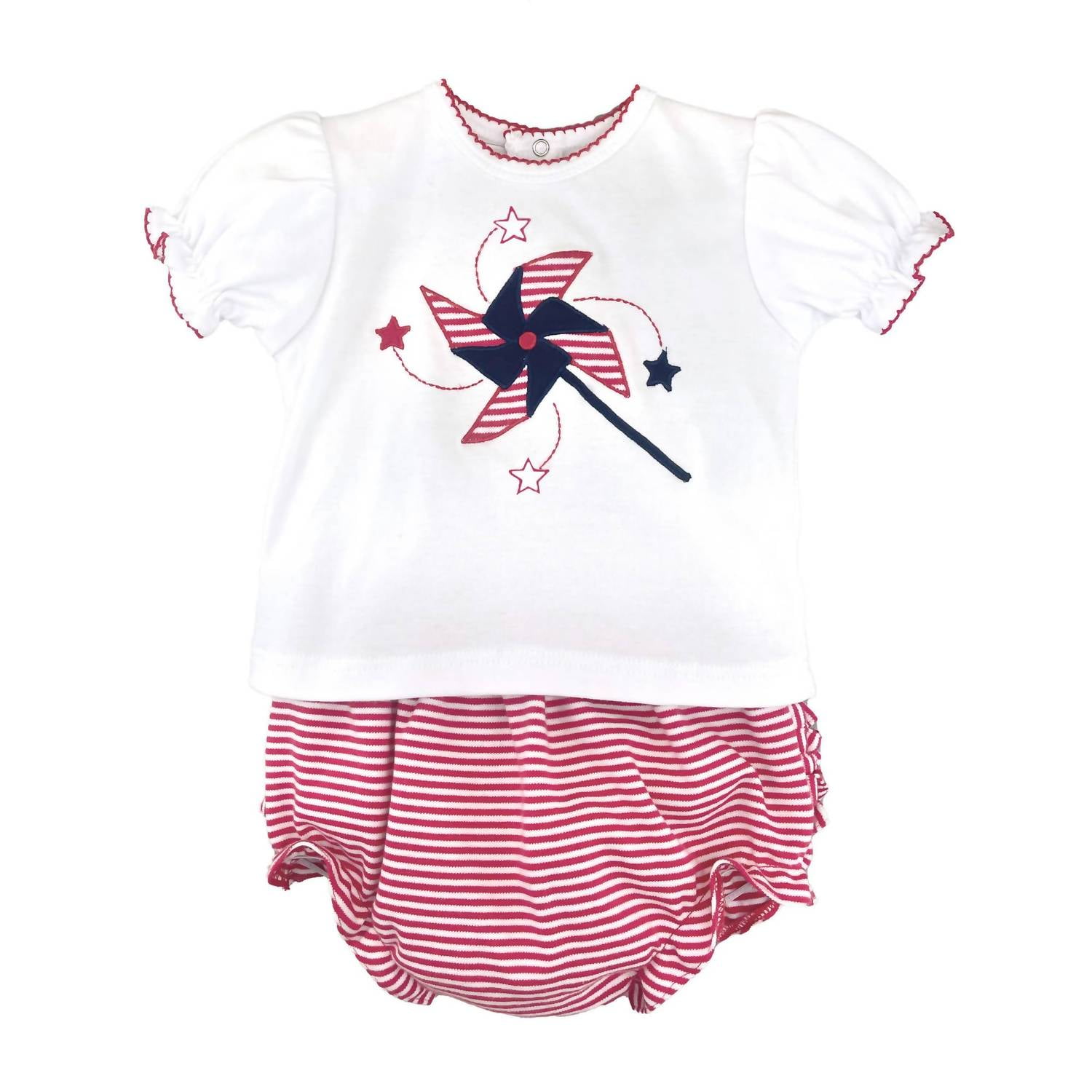 Petit Ami Zubels Baby's Knit Patriotic Diaper Set - Walmart.com