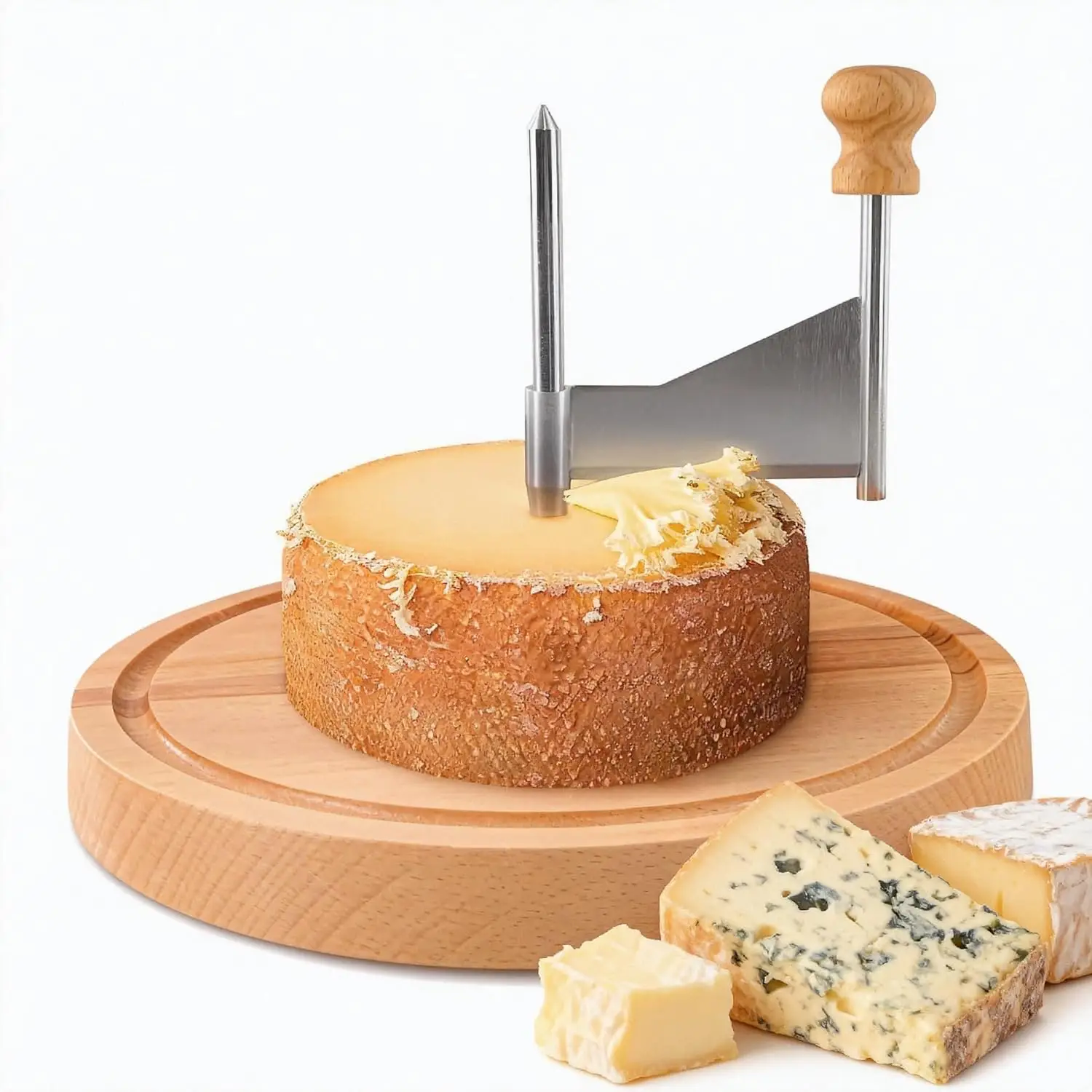 Petit Basque Cheese Wheel, Stainless Steel Cheese Butter Chocolate ...