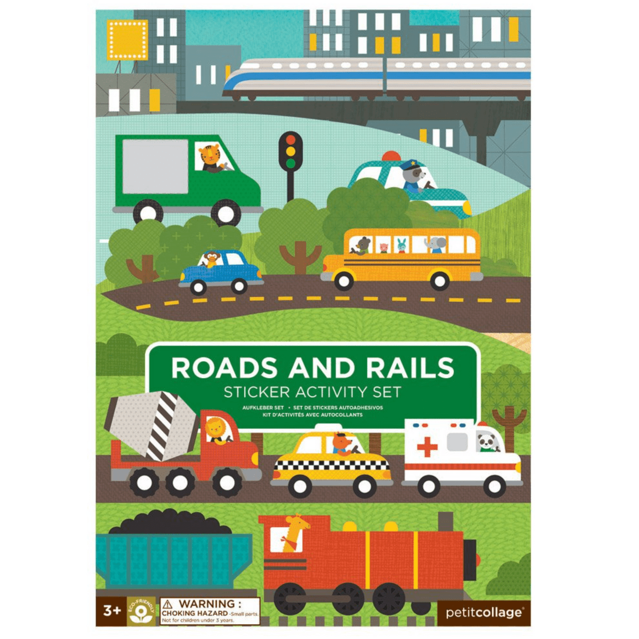 Petit Collage Roads and Rails Sticker Activity Set - Walmart.com