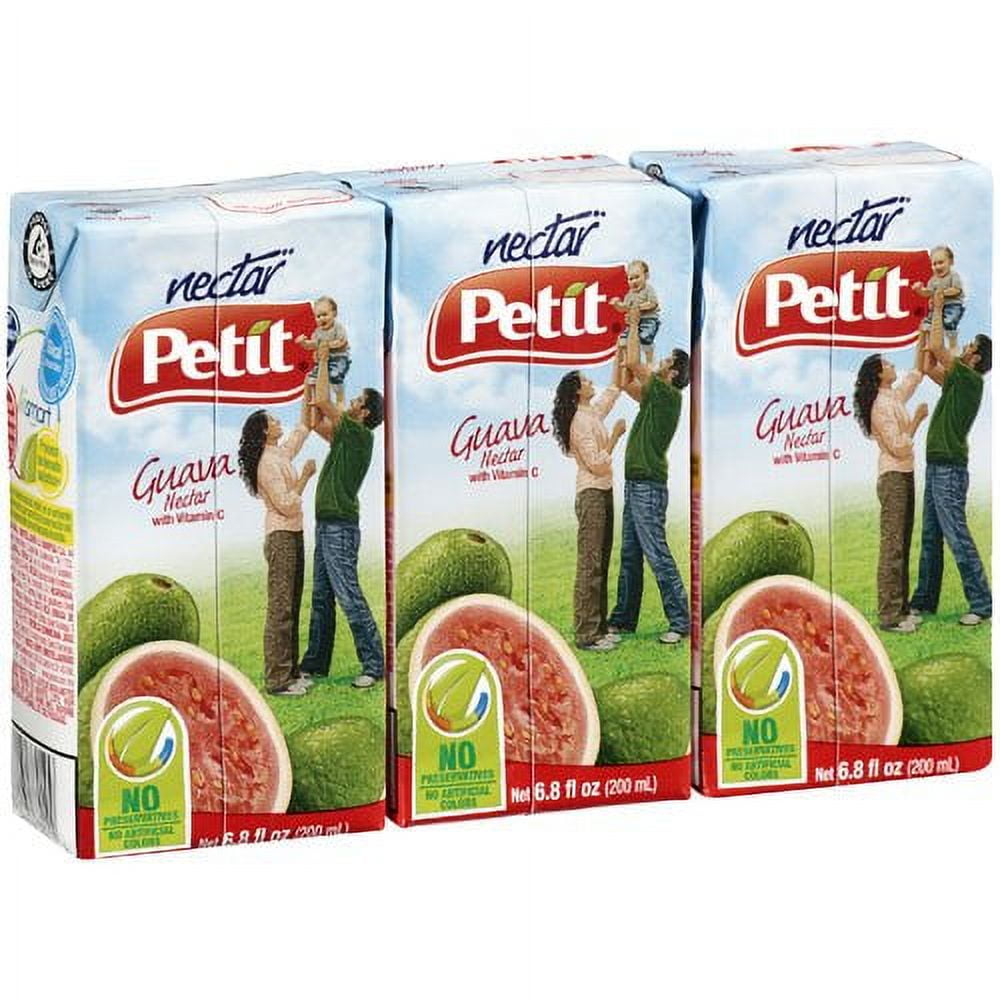 Petit Guava Nectar Fruit Drink, 6.8 fl. oz, 3 Pack, Vitamin C enriched ...