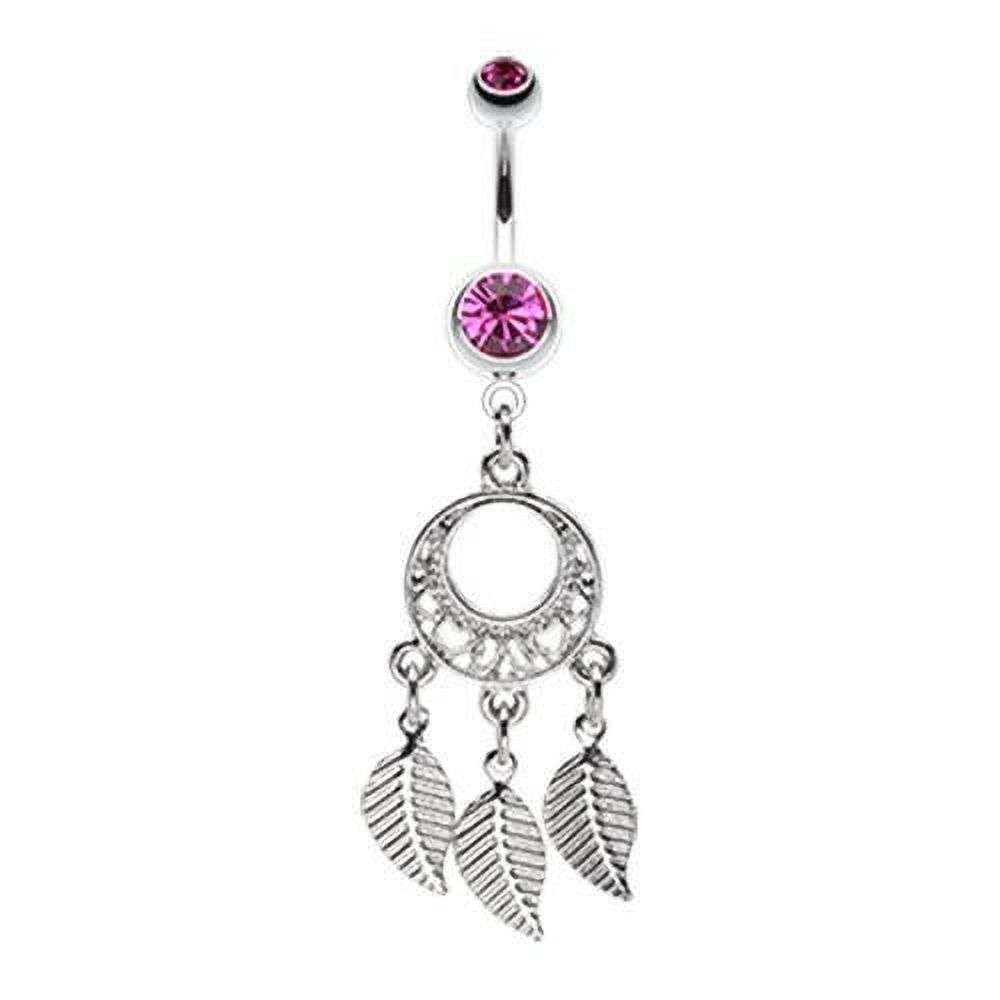 Petit Heart Hoop Dream Catcher Belly Button Ring - Walmart.com