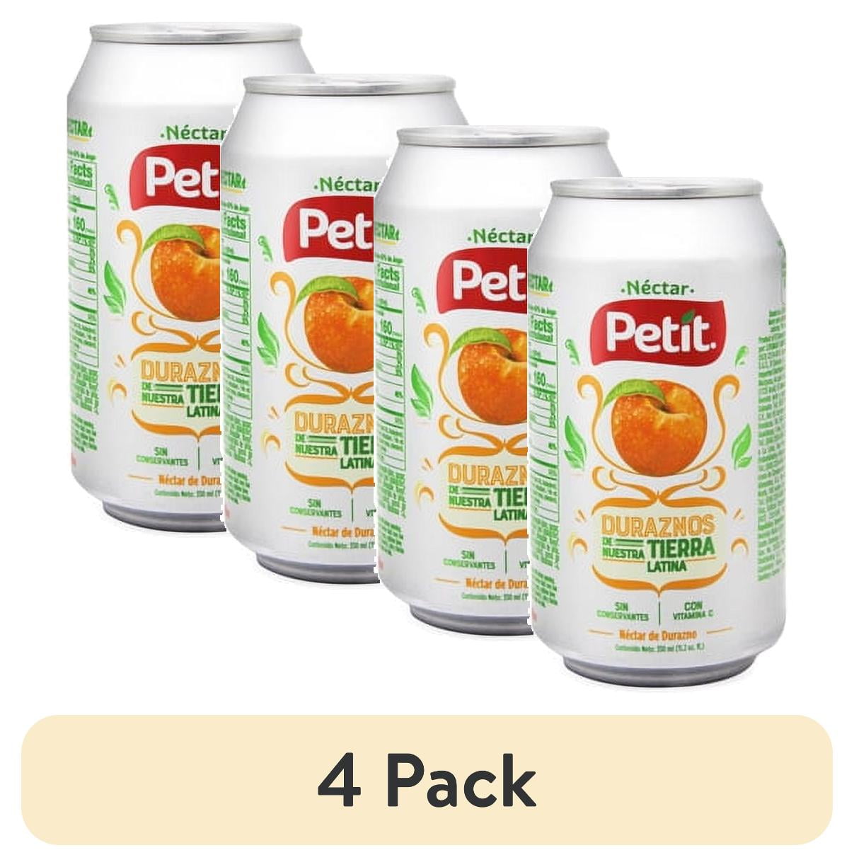 (4 pack) Petit Nectar, Peach, 11.2 fl oz, Nectar Juice, Creamy Texture - Walmart.com