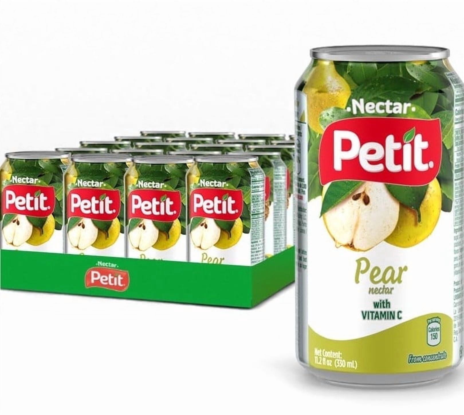 Petit Pear Nectar, 330 ml Cans (Pack of 24) – Refreshing Tropical Fruit ...