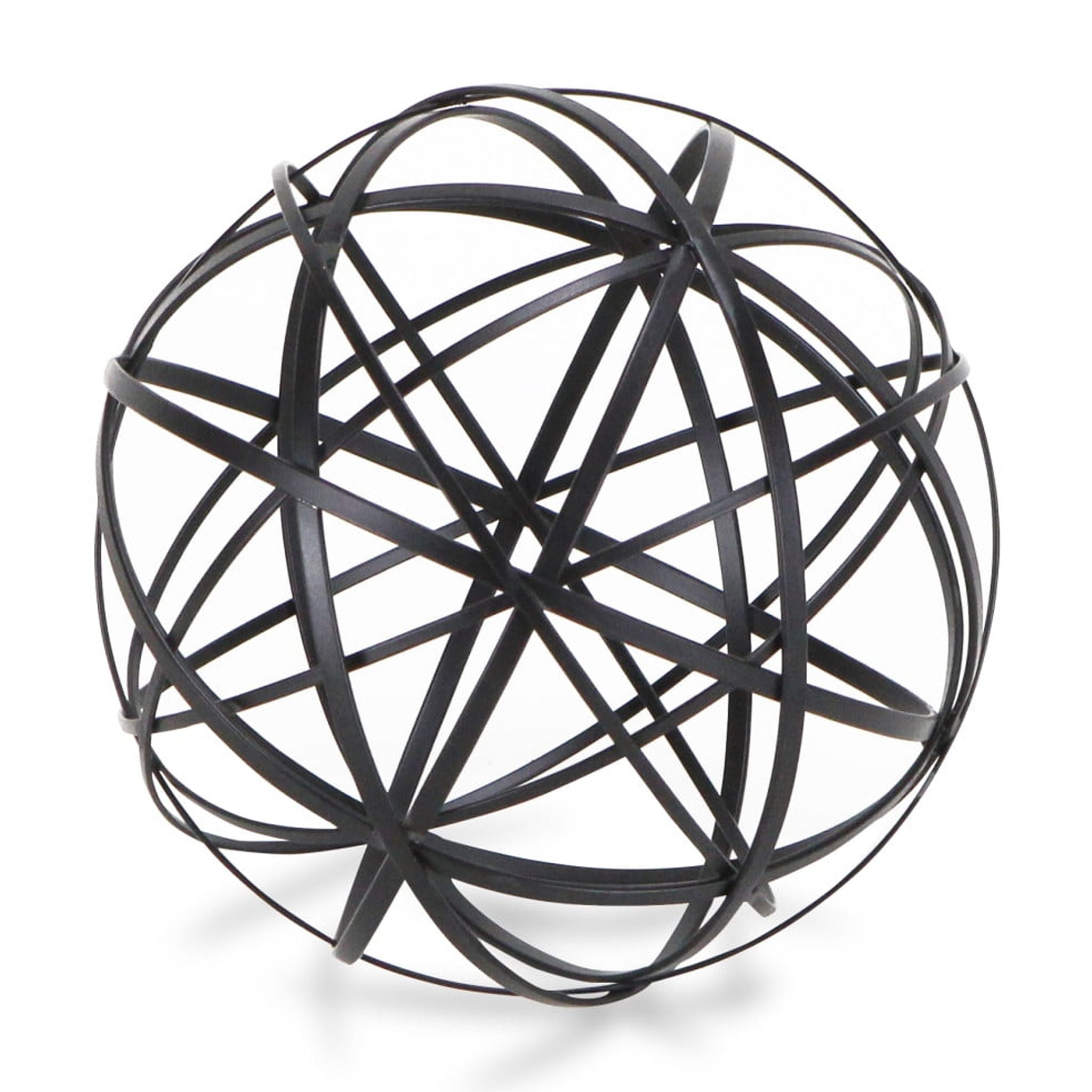 Petite Black Metal Wire Ball Decorative Sculpture - Walmart.com