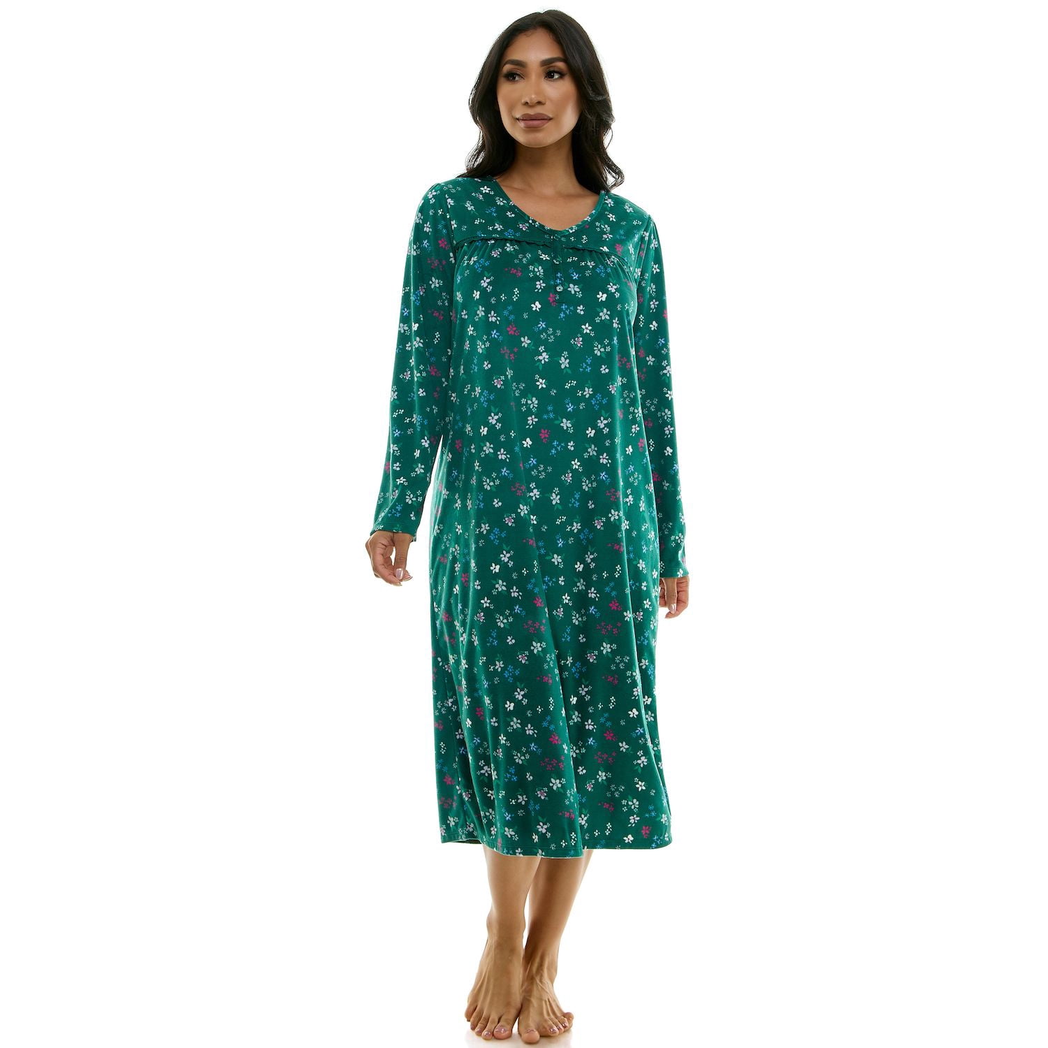 Petite Croft & Barrow® Velour Sleepshirt Color: Farley Floral V2 Size ...