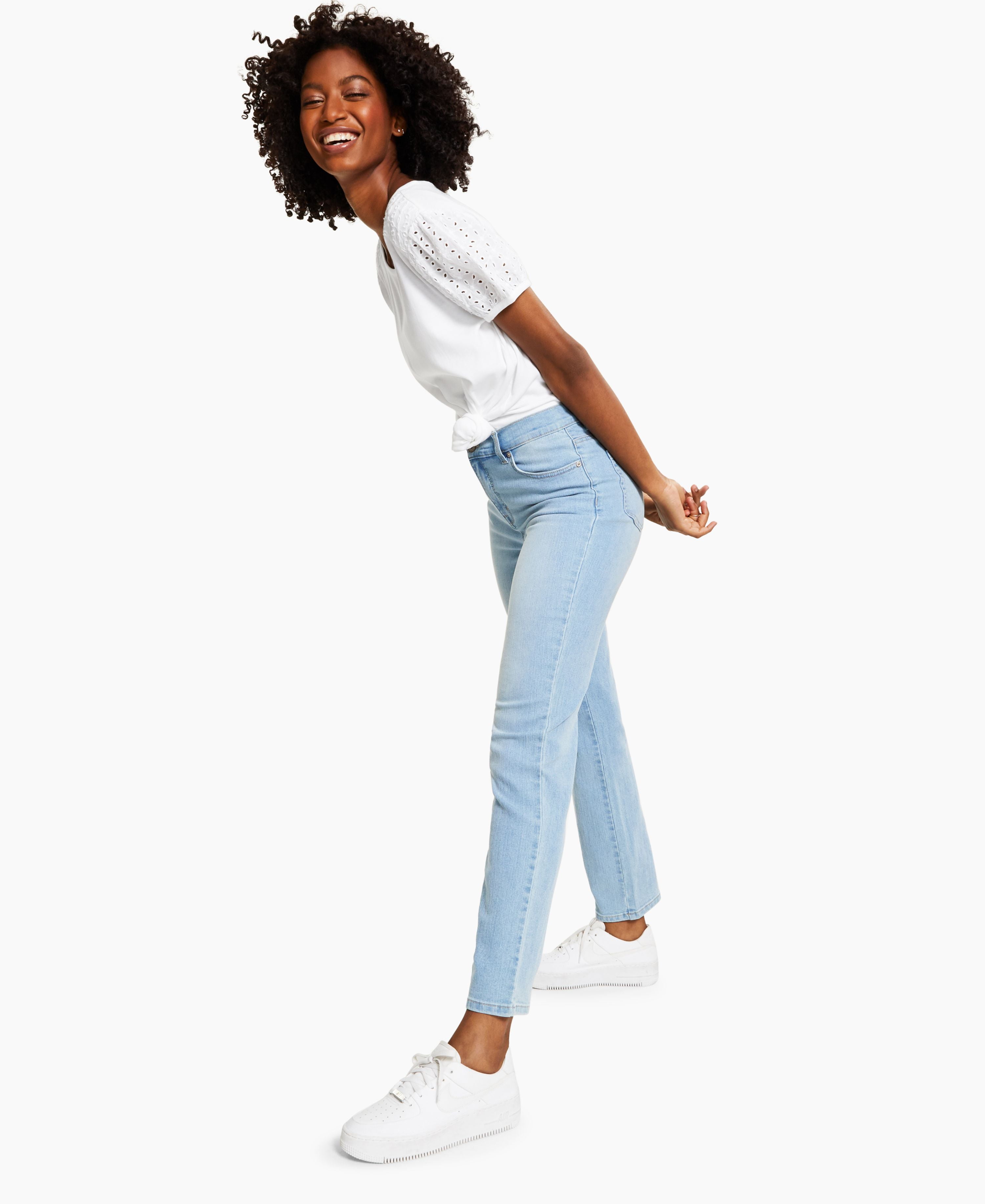 Petite Curvy Straight-Leg Jeans Mesa Wash 18P - Walmart.com