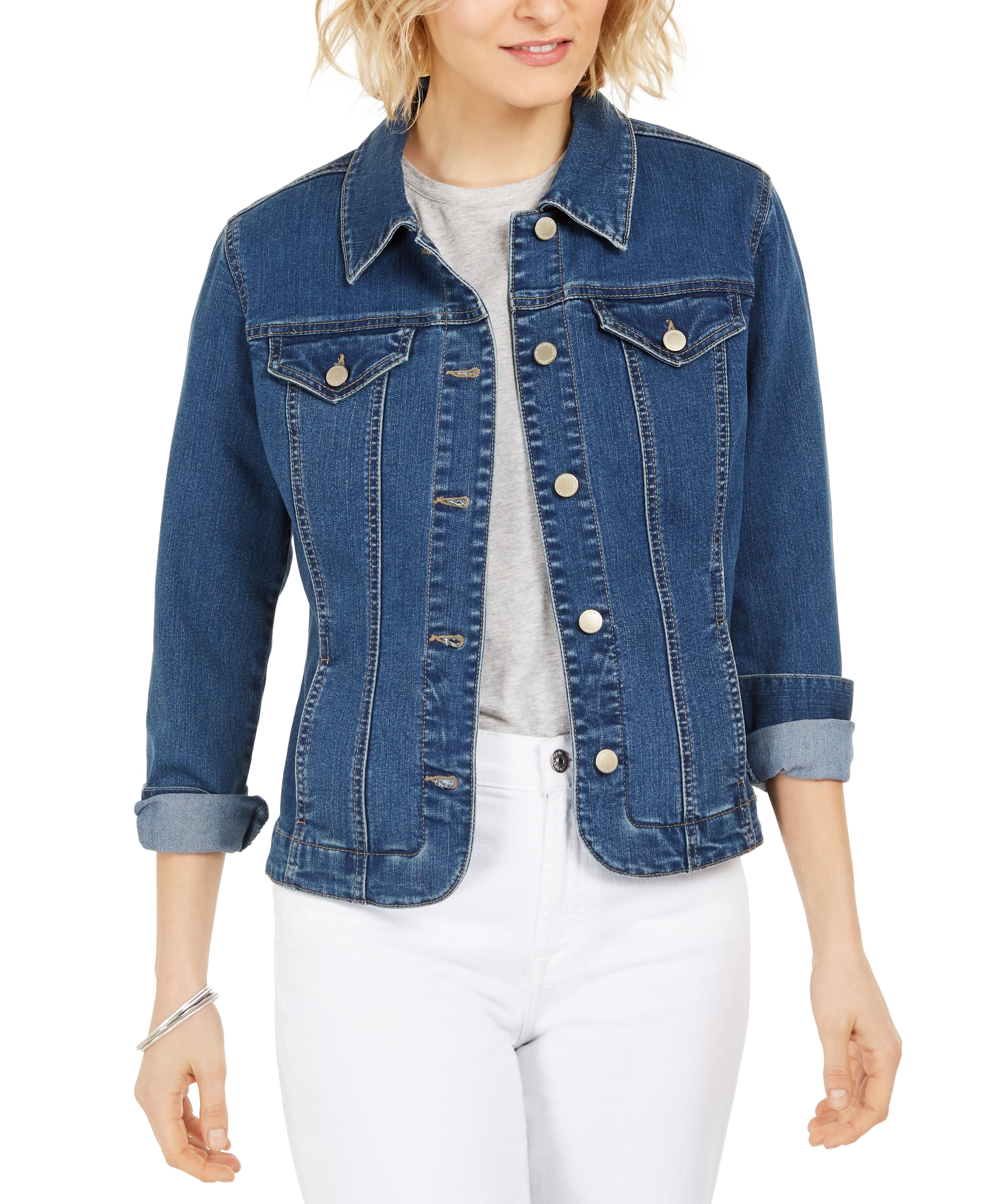 Petite Denim Jacket Lyon Wash PP - Walmart.com