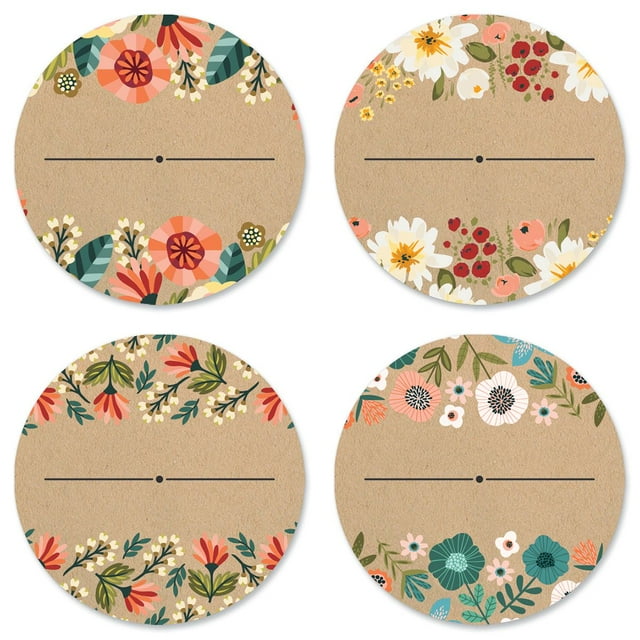 Petite Flowers Canning Jar Labels, Mason Jar Stickers, Set of 24 ...