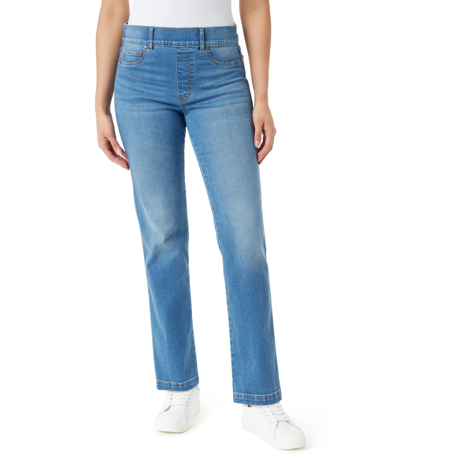 Petite Gloria Vanderbilt Shape Effect Pull-On Jeans Color: Merrick With ...