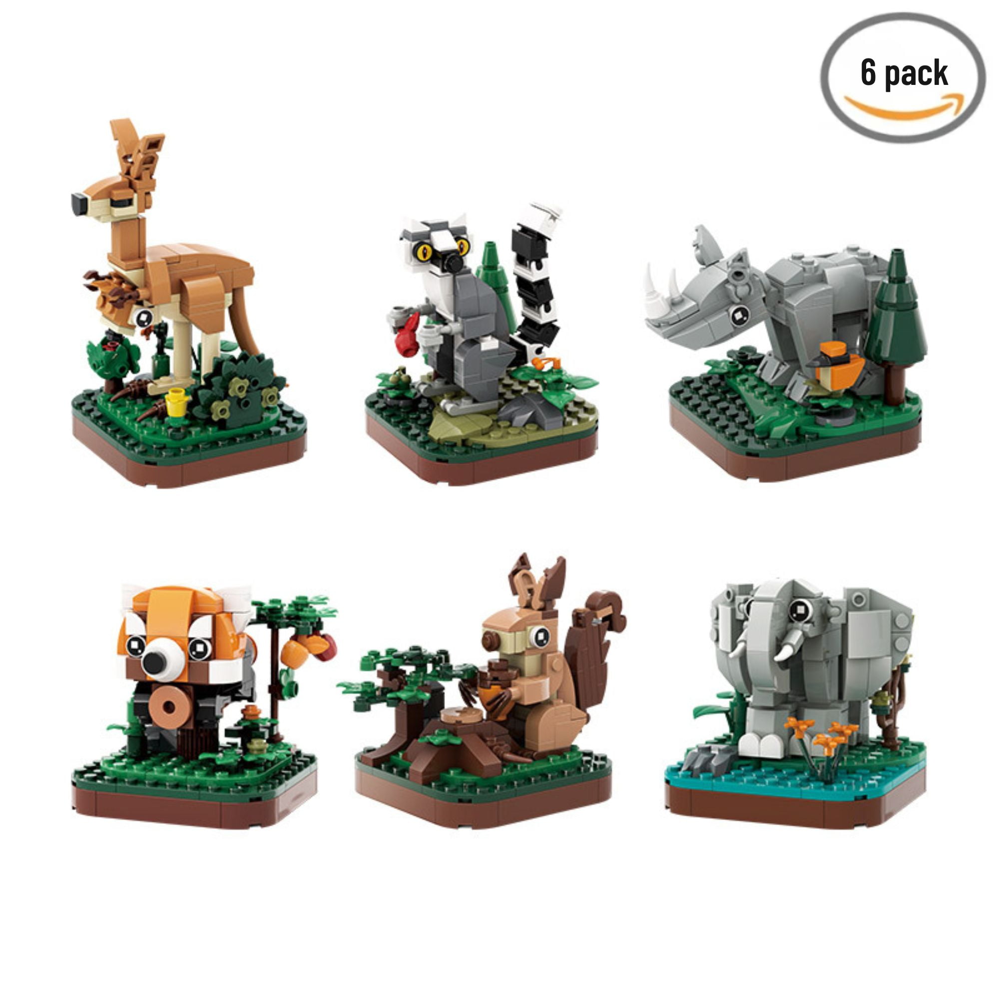 Petite Jungle Pals: Whimsical Wildlife Mini Block Set - Educational Toy ...