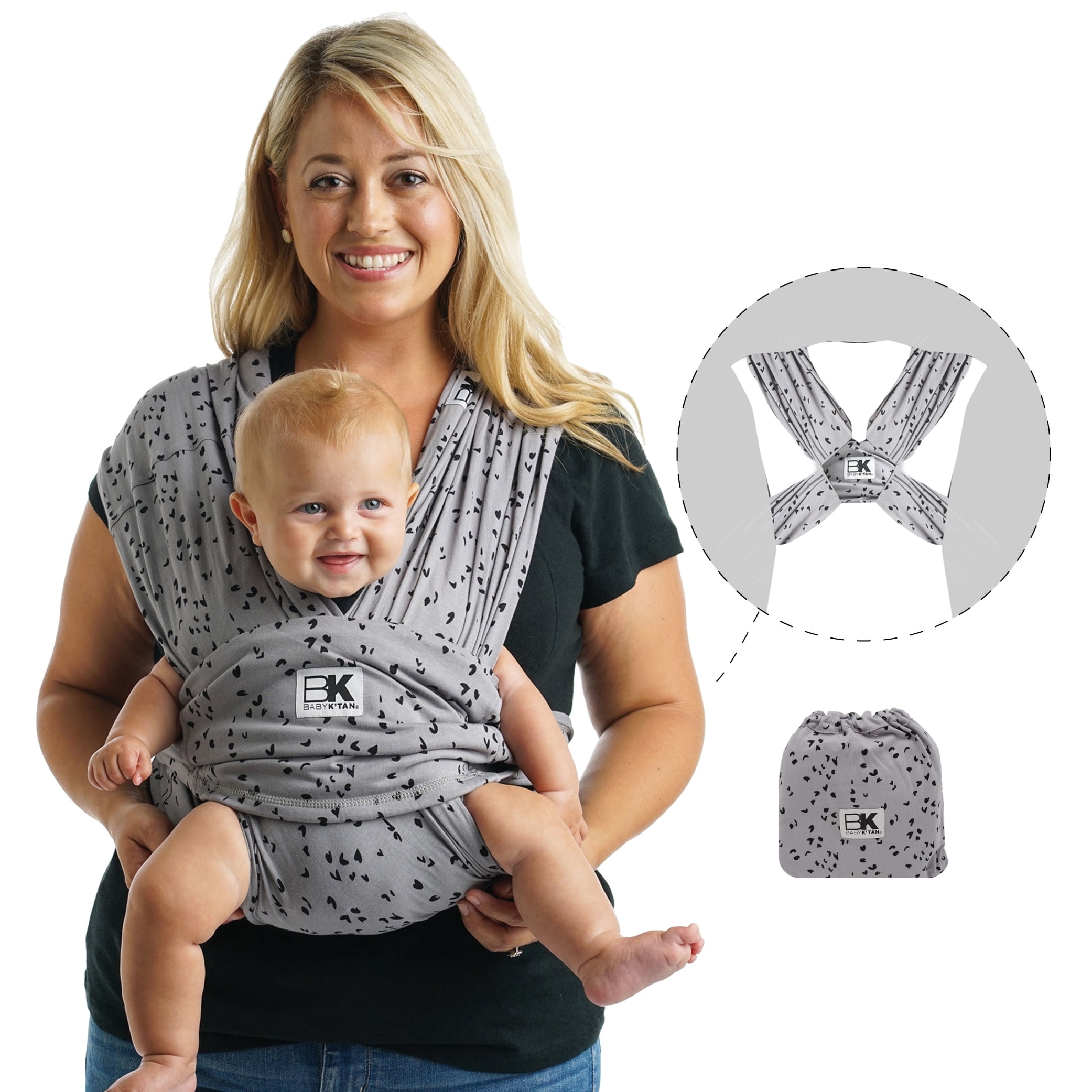 Petite Original Baby K'tan Baby Carrier: #1 Easy Pre-Wrapped, Soft ...