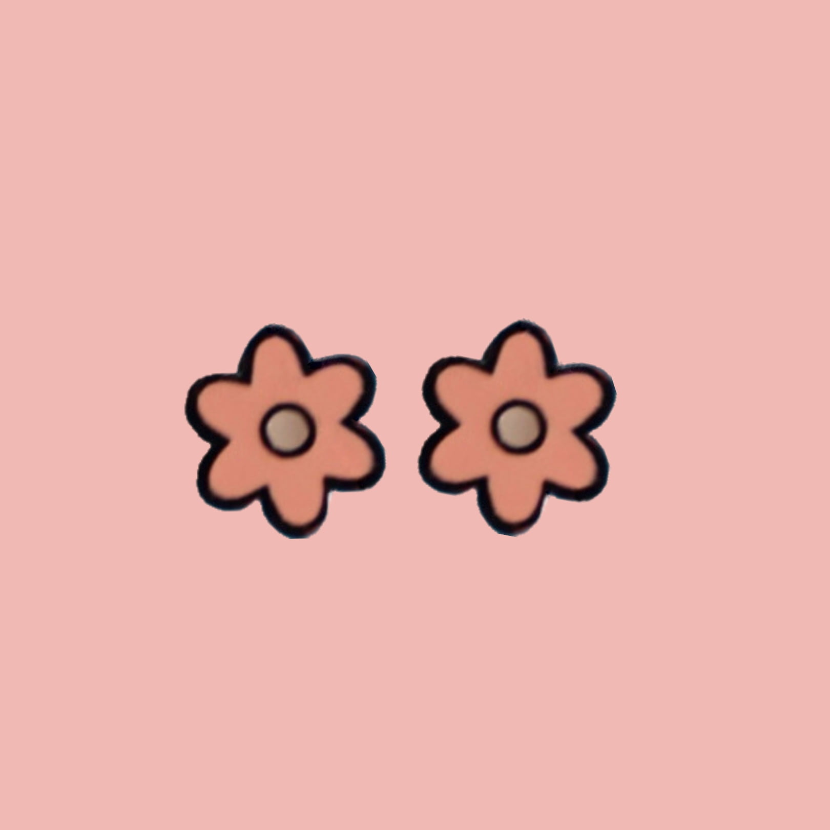 Petite Posts Peachy Keen Daisy Screw Back Earrings - Silver - Walmart.com