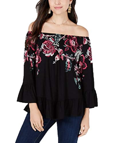 Petite Printed Off-The-Shoulder Top Carefree Chintz PS - Walmart.com