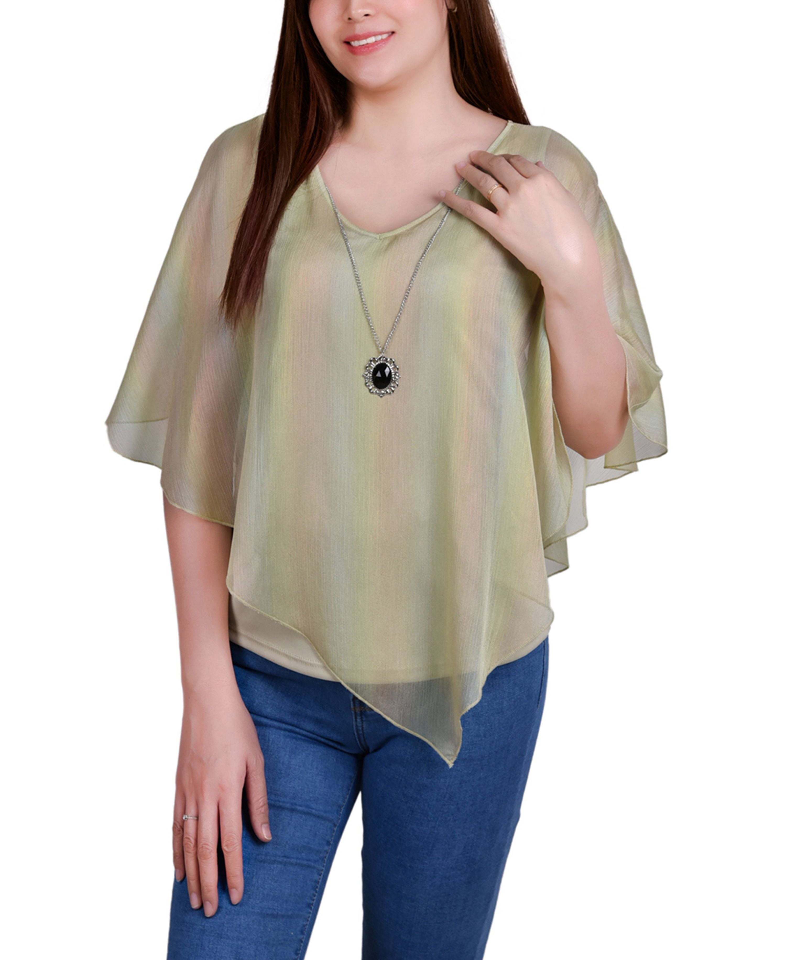 Petite Sheer Poncho With Matching Tank - Walmart.com