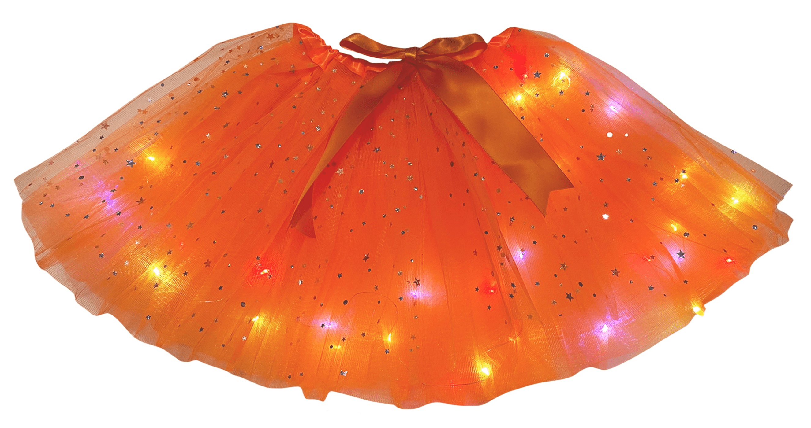 Petitebelle Single Color Bling Stars Led Lights Girl Tulle Tutu 1-10y ...