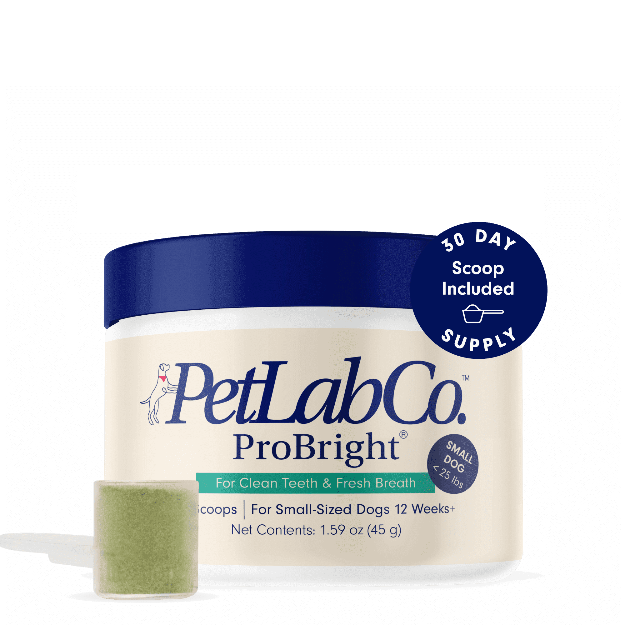Petlab Co. ProBright Dental Powder for Small Dogs - Plaque & Tartar ...