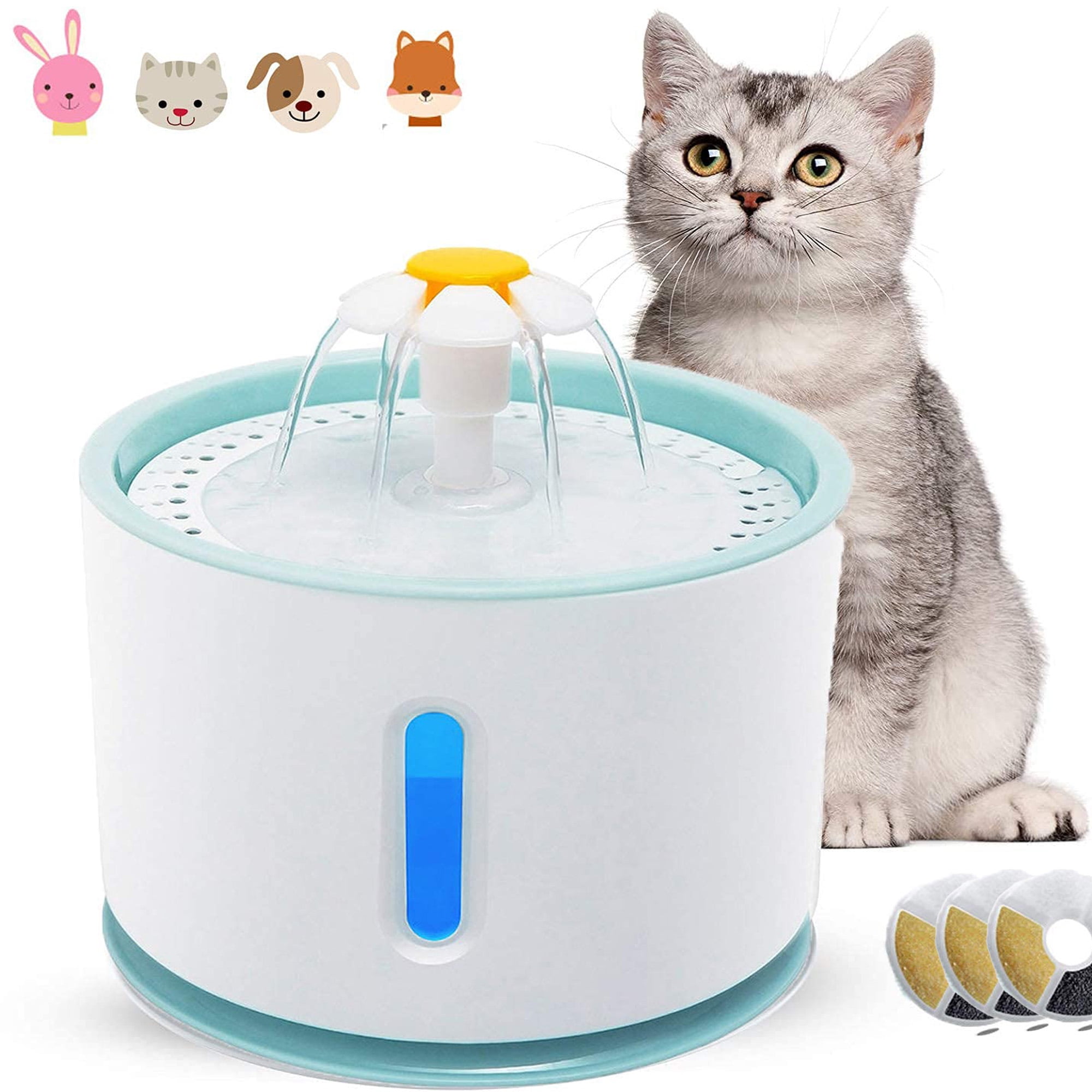 Petlivat Triple Action Pet Fountain Filters, 6-Pack, FDA & RoHS ...